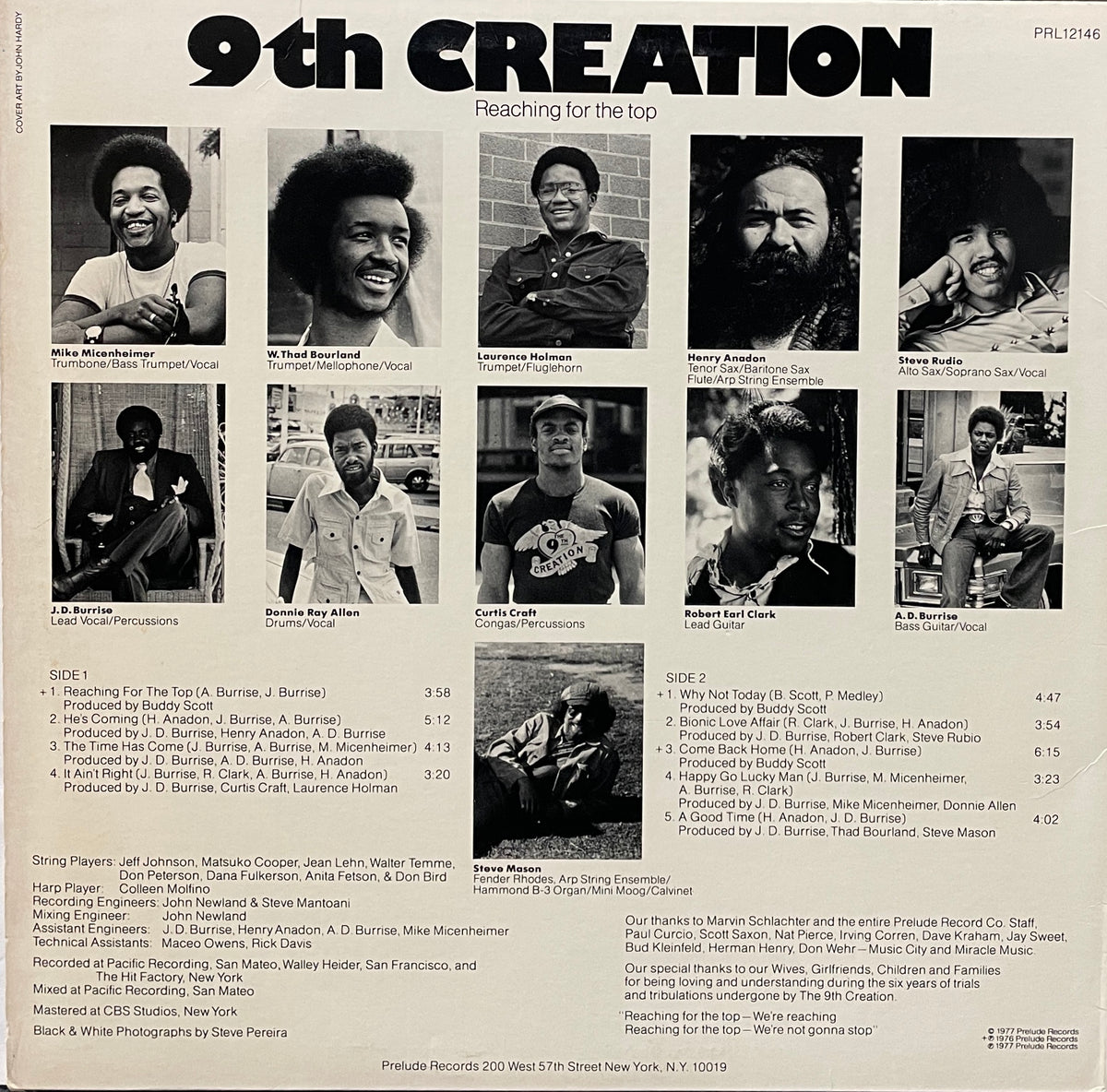 9TH CREATION / Reaching For The Top ( Prelude Records ‎– PRL 12146, LP – TICRO MARKET