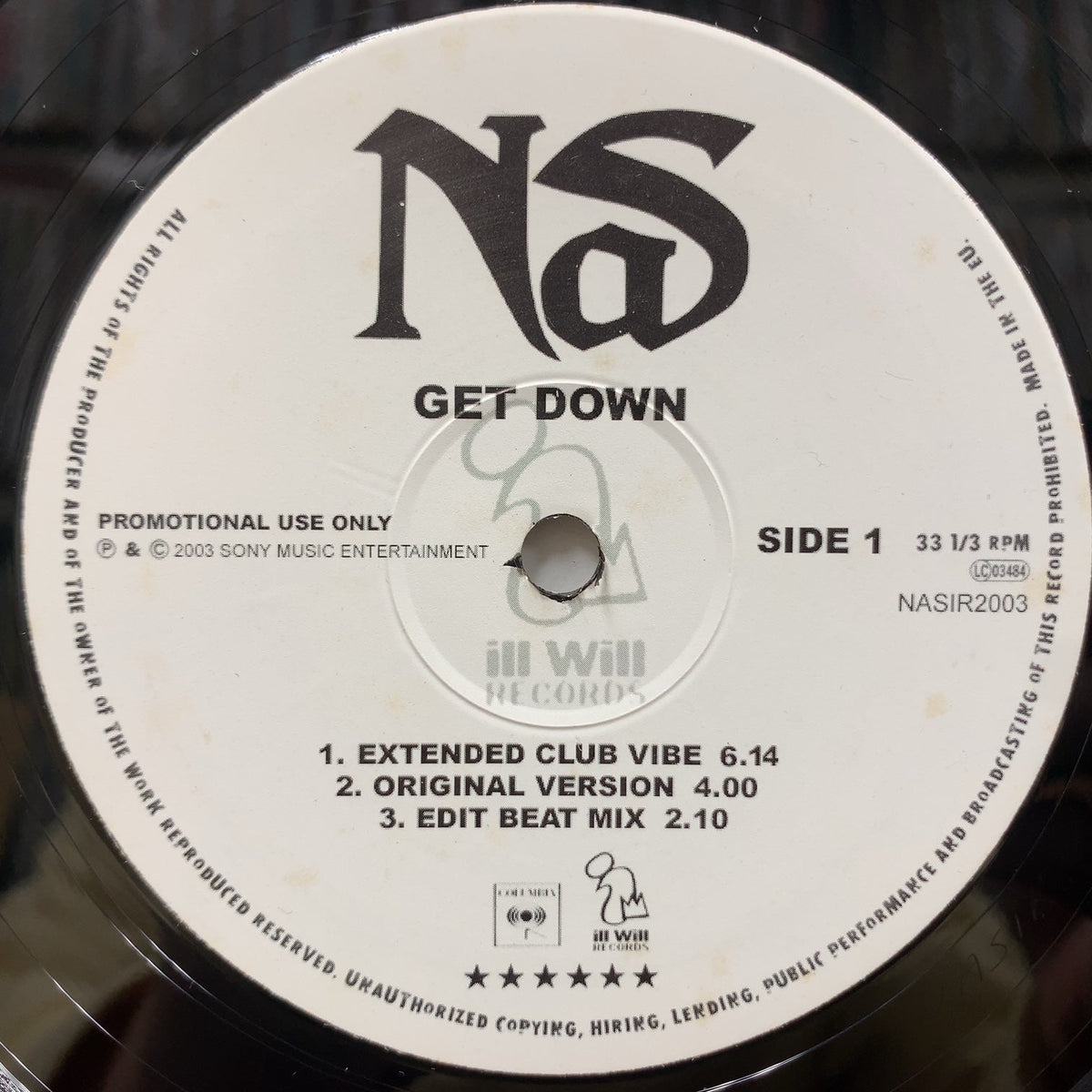 NAS / Get Down (NASIR2003, 12inch) – TICRO MARKET