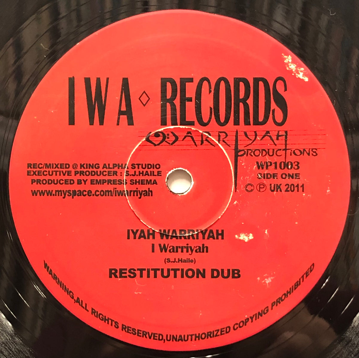 IWARRIYAH / Iyah Warriyah (Iwa Records, WP1003, 10inch) – TICRO MARKET