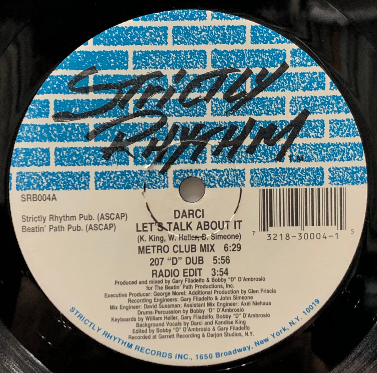 DARCI / Let's Talk About It (Strictly Rhythm, SRB004, 12inch) – TICRO ...
