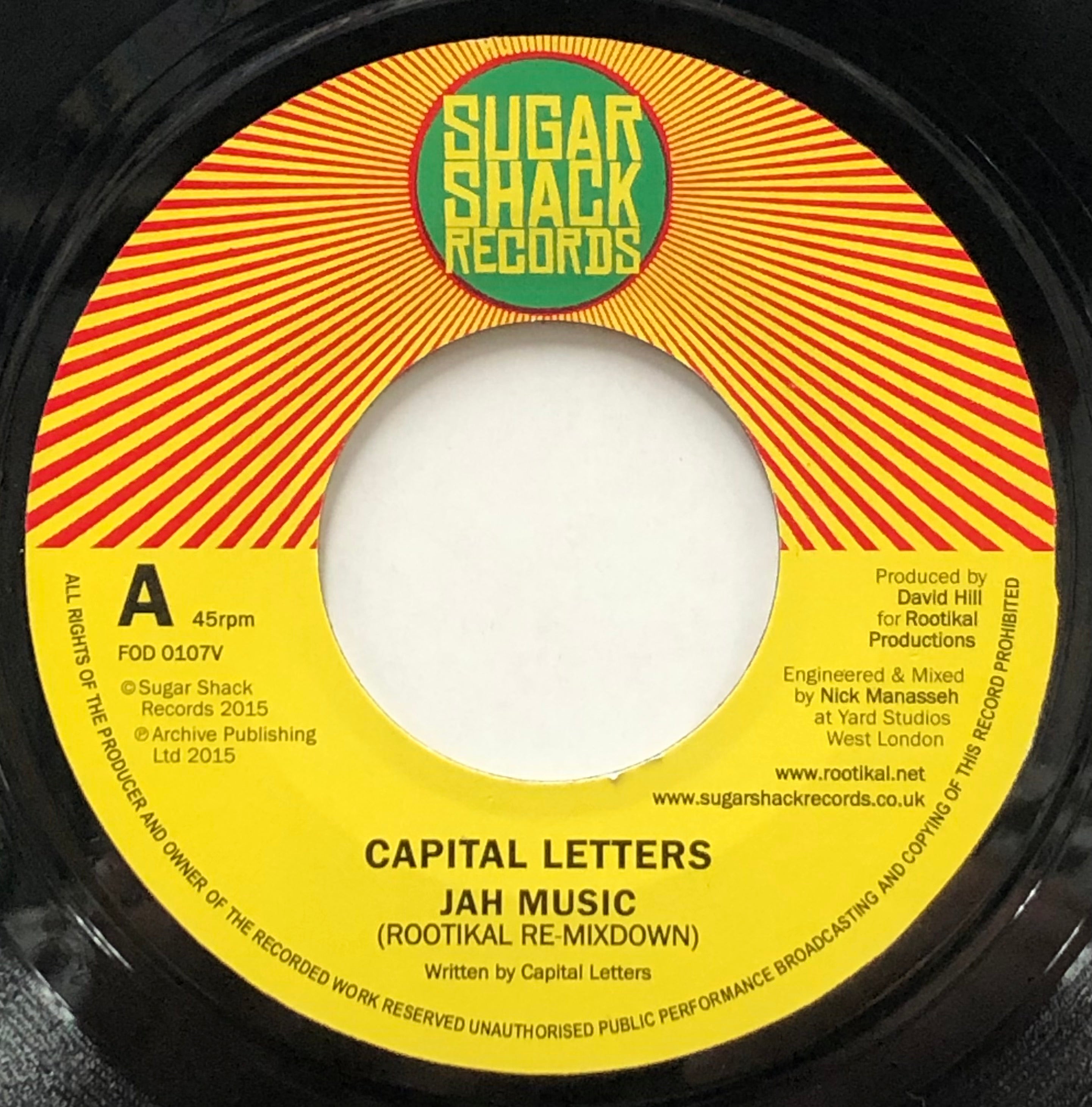 CAPITAL LETTERS / Jah Music (Sugar Shack, FOD0107V, 7inch) – TICRO MARKET