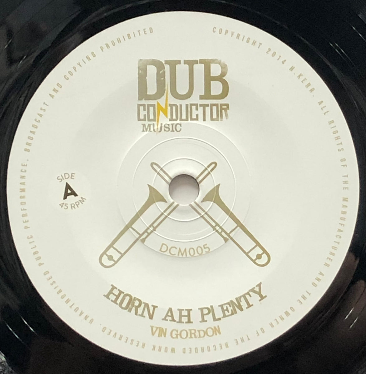 VIN GORDON / Horn Ah Plenty (Dub Conductor Music, DCM005, 7inch ...