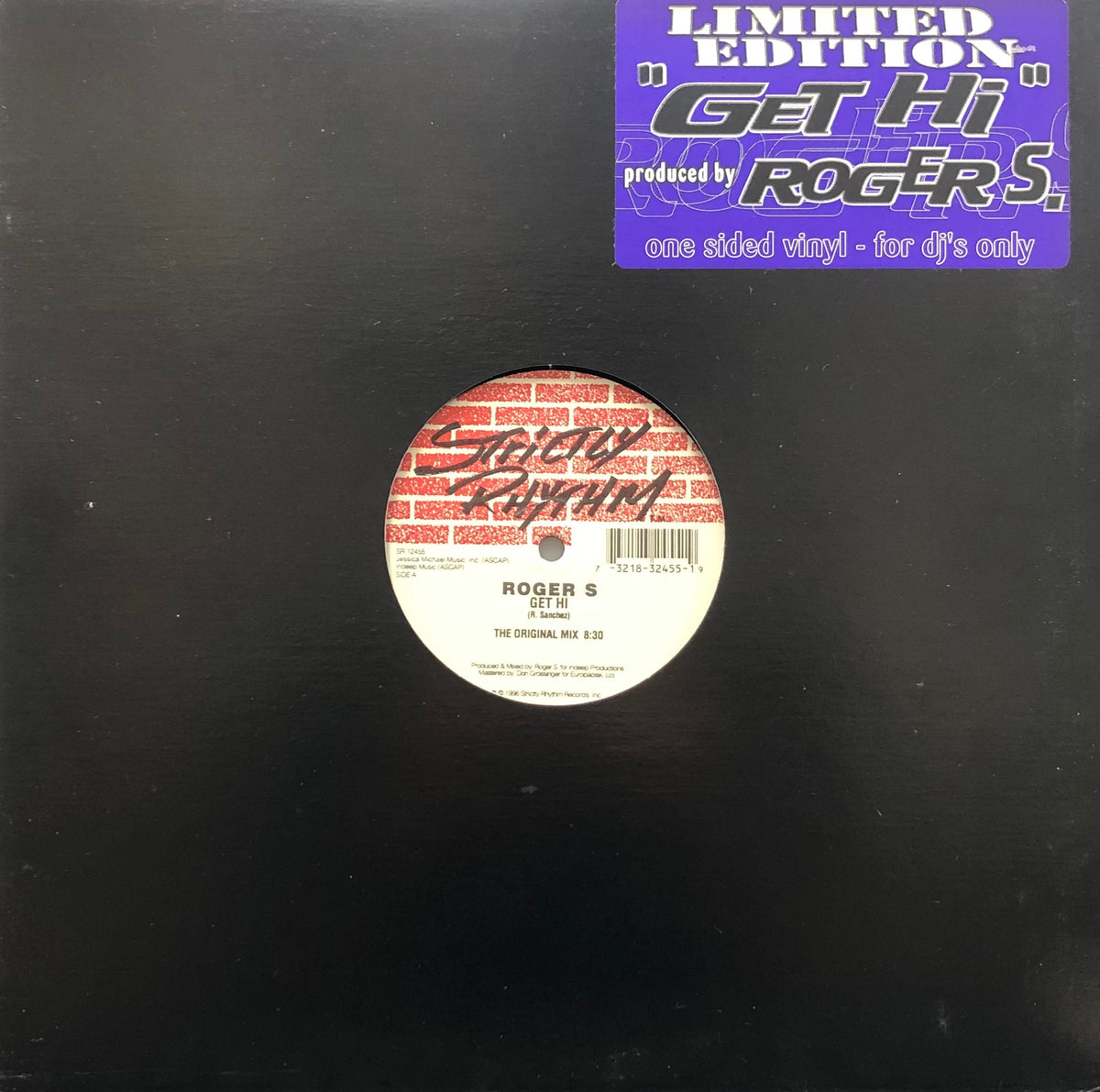 ROGER S. / Get Hi (Strictly Rhythm, SR 12455, 12inch) – TICRO MARKET