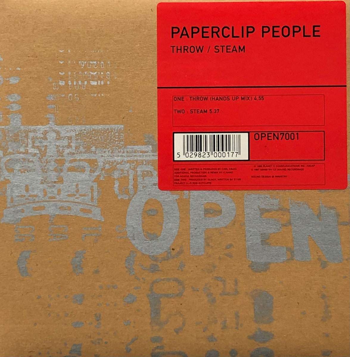PAPERCLIP PEOPLE / Throw / Steam (Open, OPENT-7001, 7inch) – TICRO MARKET