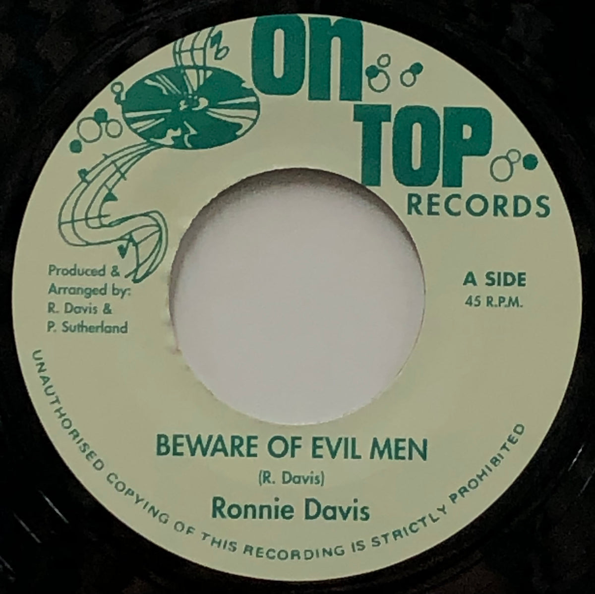 RONNIE DAVIS / Beware Of Evil Men (On Top, 7inch) – TICRO MARKET