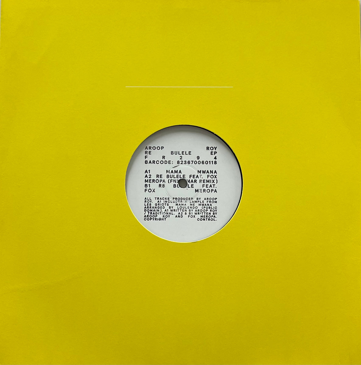 AROOP ROY / Re Bulele EP (Freerange – FR294, 12inch) – TICRO MARKET