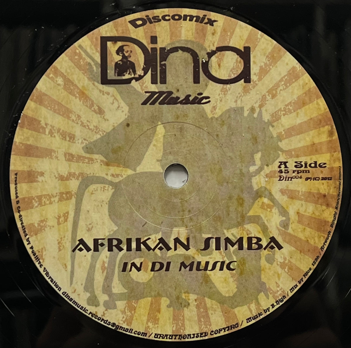 AFRIKAN SIMBA - RAS MYKHA / In Di Music / Traders (Dina Music, Din004 ...