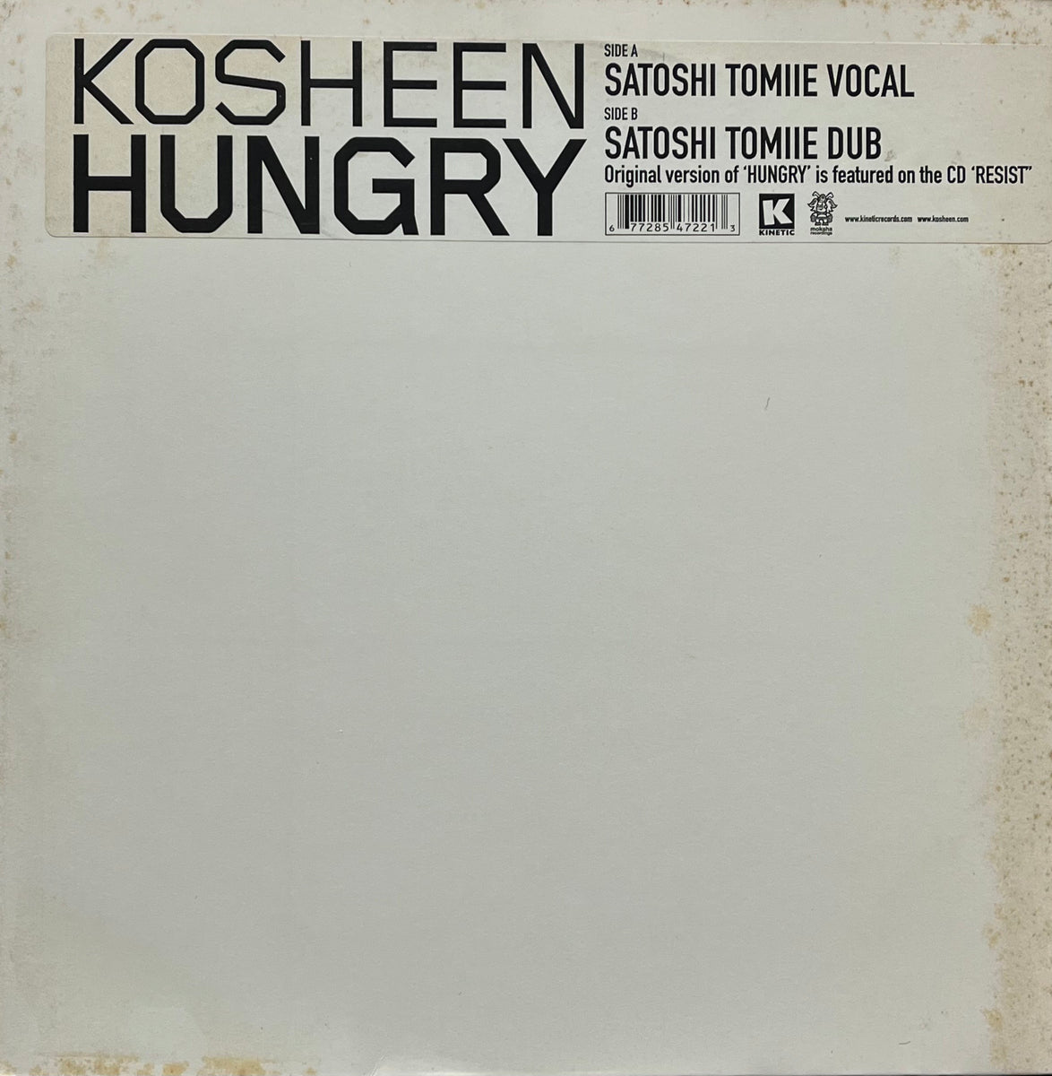 KOSHEEN / Hungry (Satoshi Tomiie Remixes) (Kinetic, 12inch) – TICRO MARKET