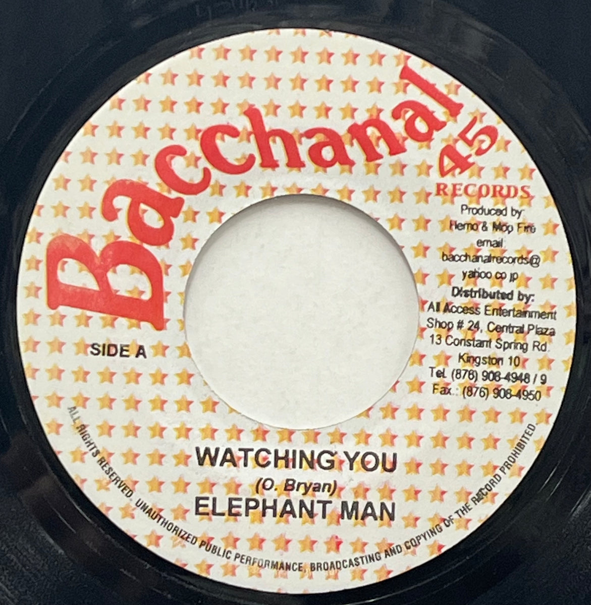 Elephant Man / Watching You (Bacchanal – none, 7inch) – TICRO MARKET