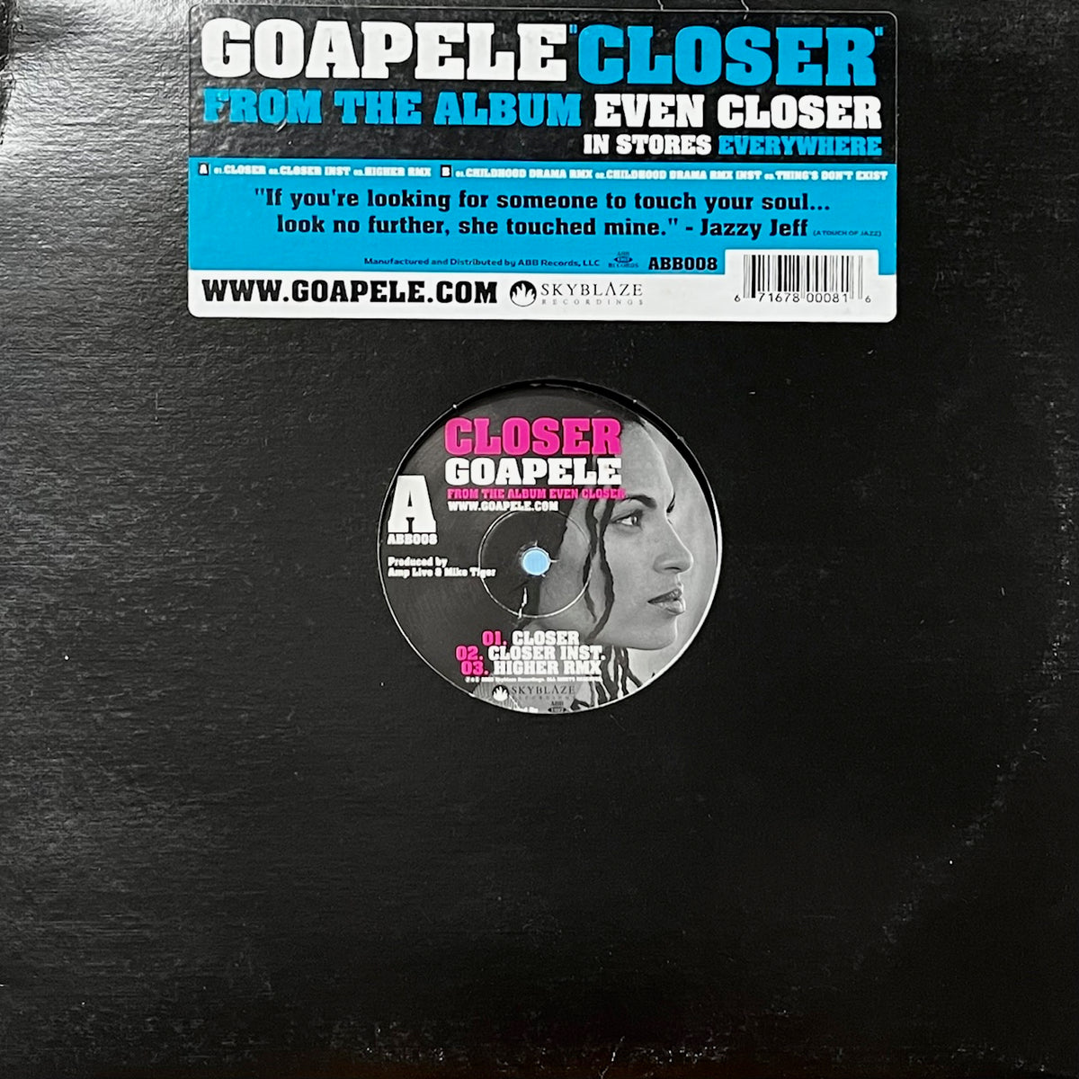 GOAPELE / Closer (ABB008, 12inch) – TICRO MARKET