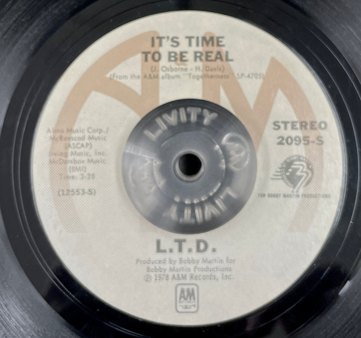L.T.D. / It's Time To Be Real (A&M, 7inch) – TICRO MARKET