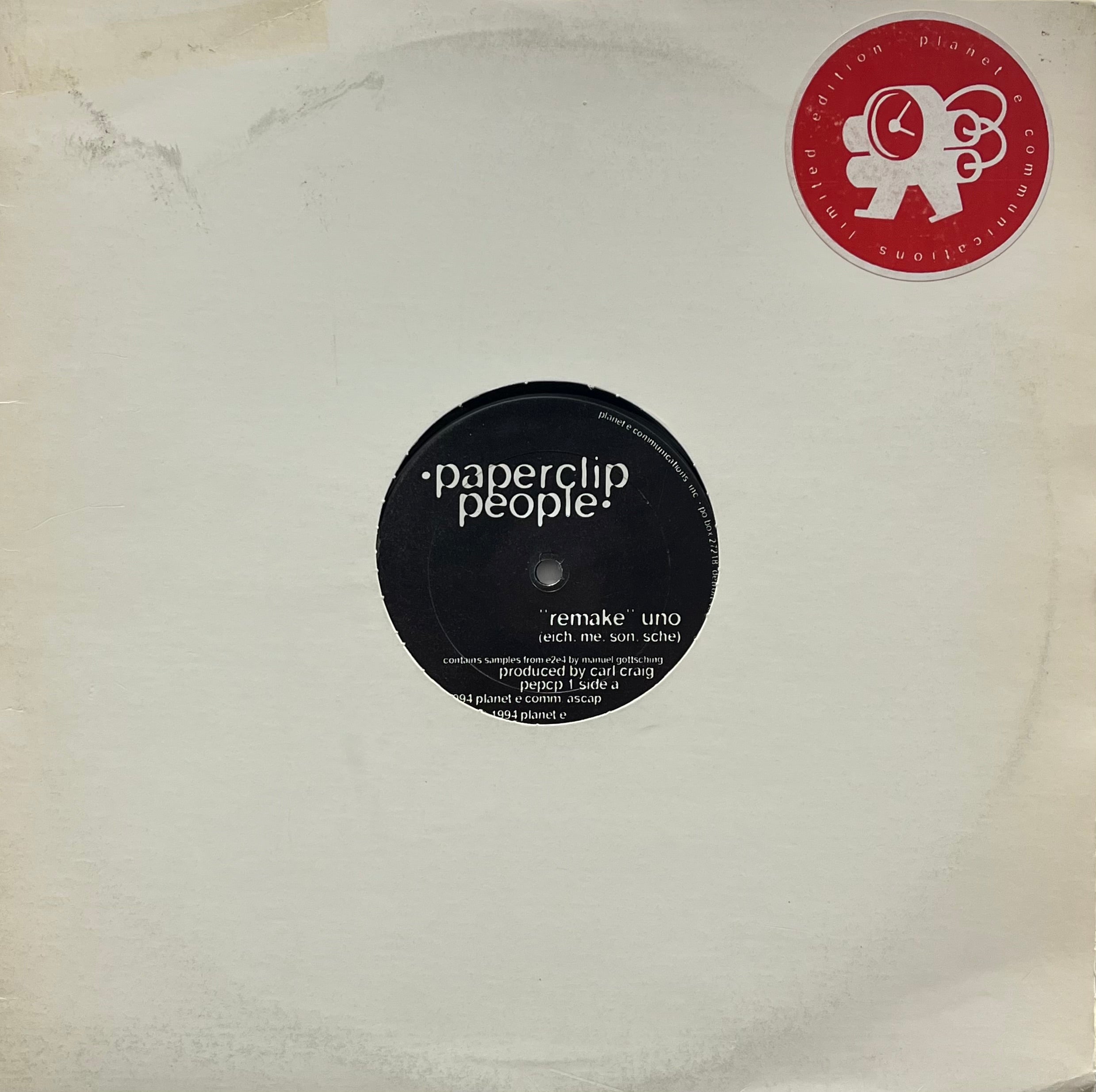 PAPERCLIP PEOPLE / Remake (Planet E – PE PCP 1, 12inch) – TICRO MARKET
