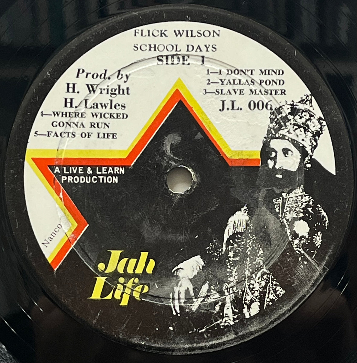FLICK WILSON / School Days (Jah Life – JL LP 006, LP) – TICRO MARKET
