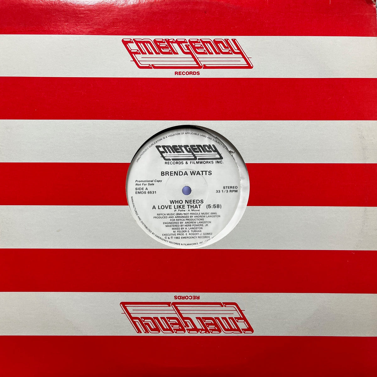 BRENDA WATTS / Who Needs A Love Like That (EMDS 6531, 12inch) – TICRO ...