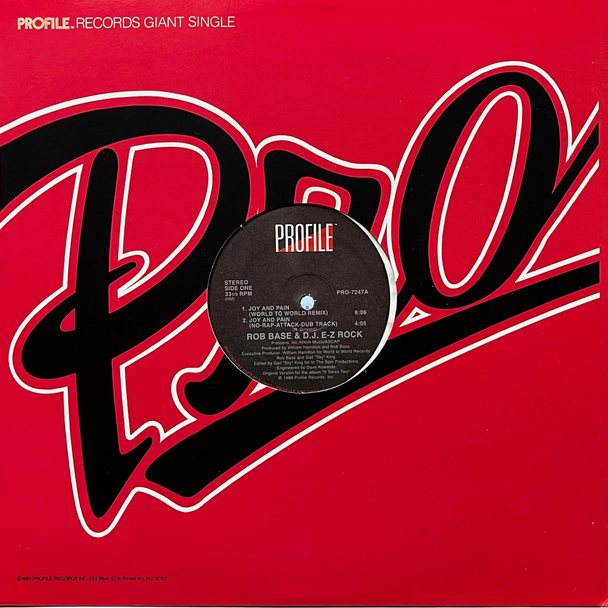 ROB BASE & D.J.E-Z ROCK / Joy And Pain (Remix) Reissue, 12inch – TICRO ...