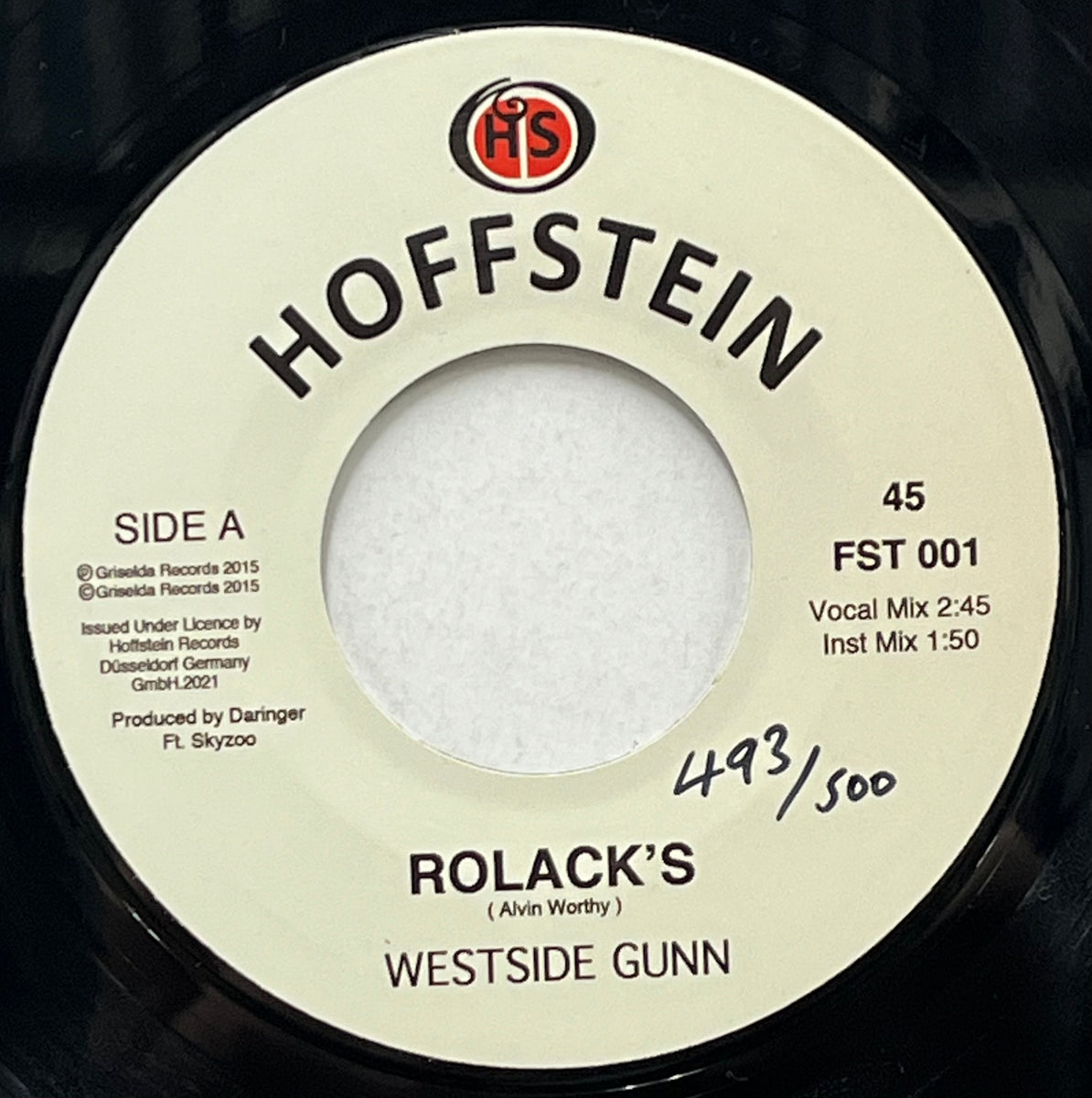 WESTSIDE GUNN / Rolack's (Hoffstein – FST 001, 7inch) – TICRO MARKET