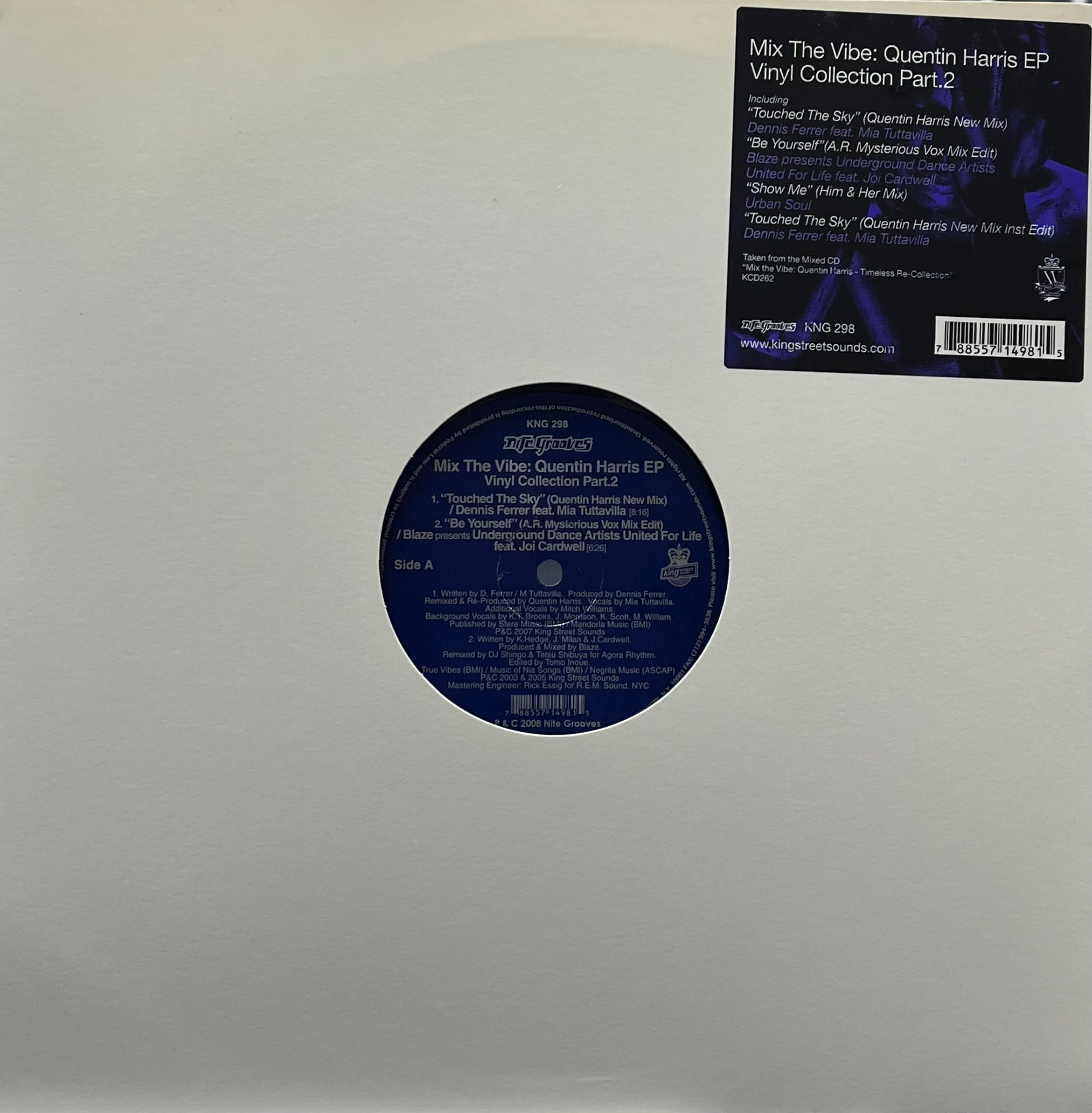 QUENTIN HARRIS / Mix The Vibe: Quentin Harris EP - Vinyl Collection Pa ...