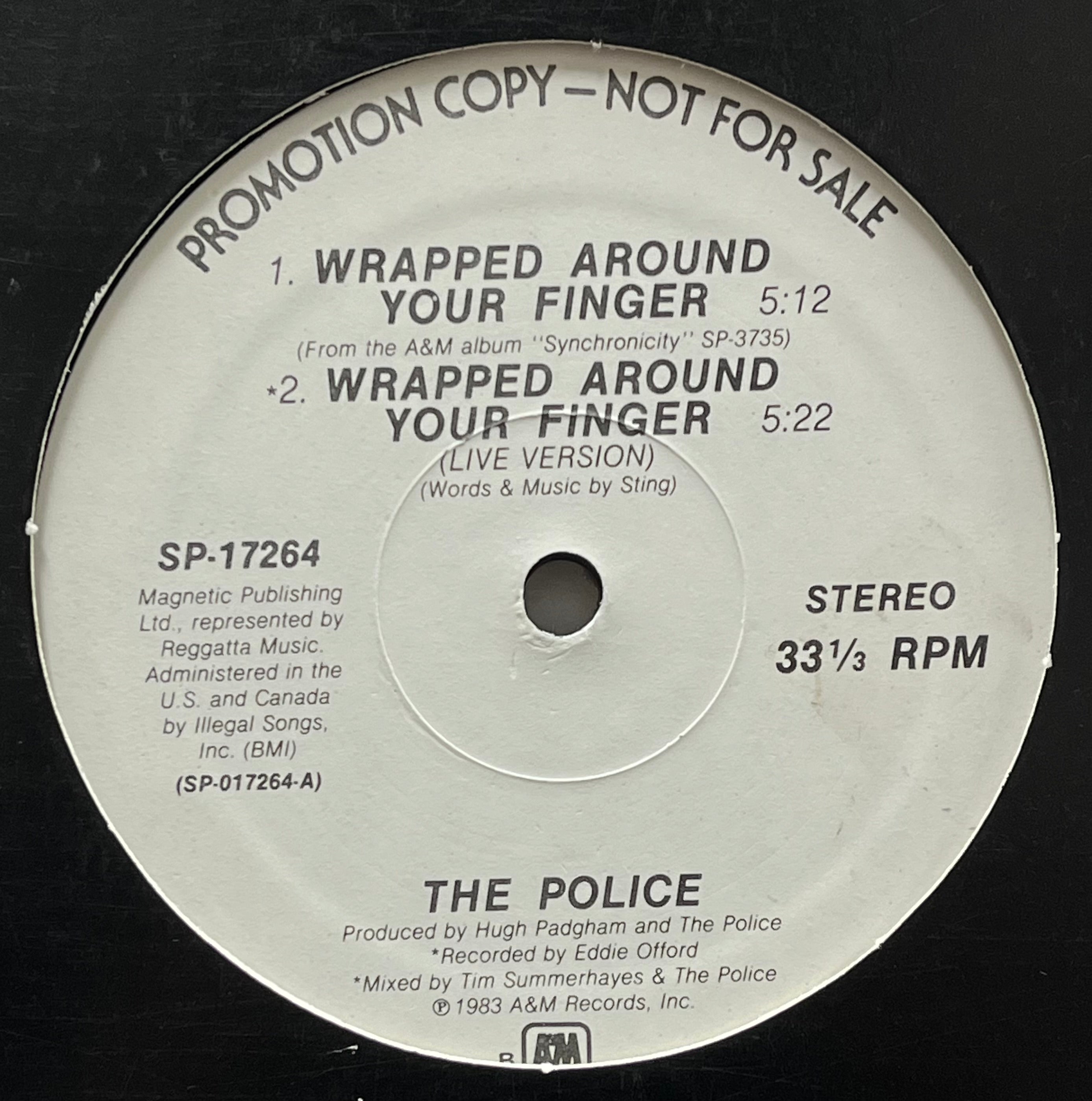 POLICE / Wrapped Around Your Finger (A&M Records – SP-17264, 12inch) P ...