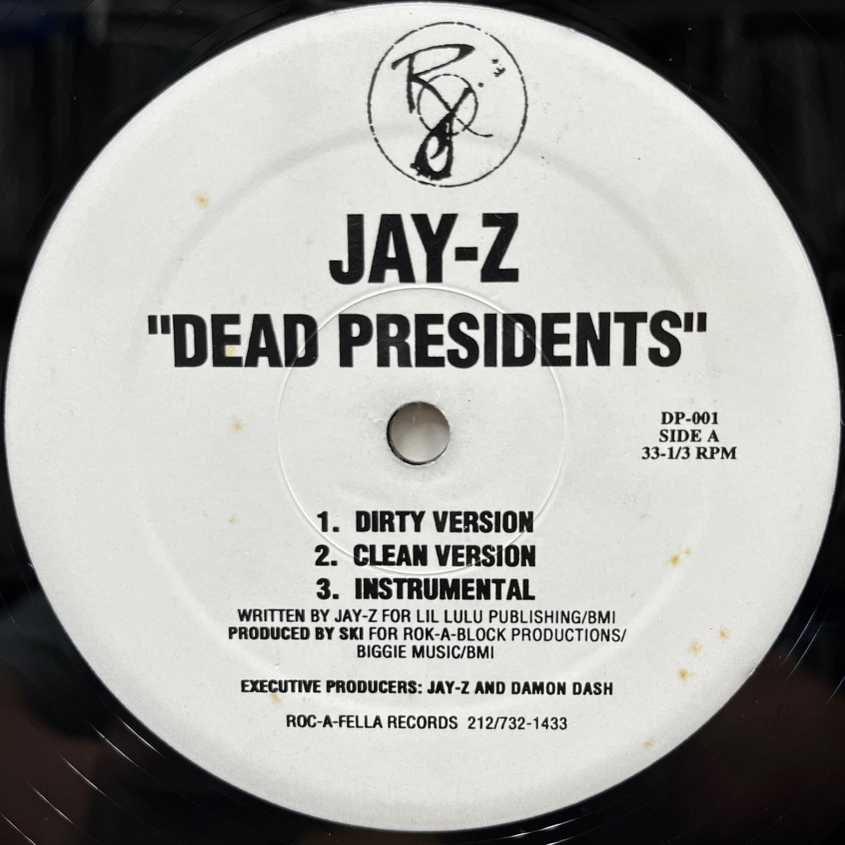 JAY-Z / Dead Presidents / Jay-Z's Listening Party (DP-001, 12inch ...