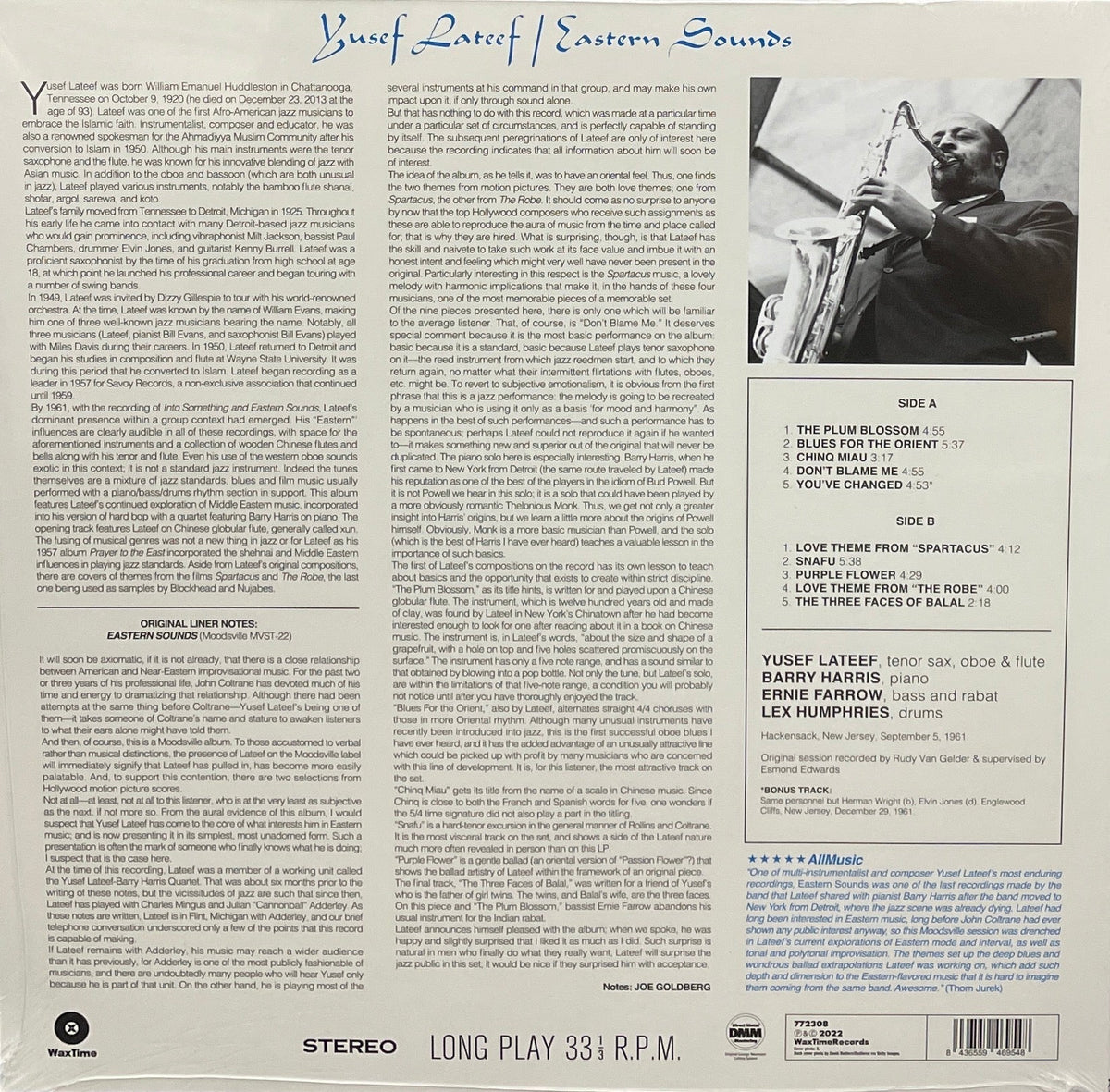 YUSEF LATEEF / Eastern Sounds (Love Theme from Spartacus) 180g, LP ...