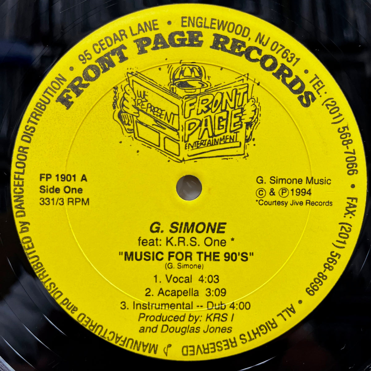 G. SIMONE / Music For The 90's (FP1901, 12inch) – TICRO MARKET