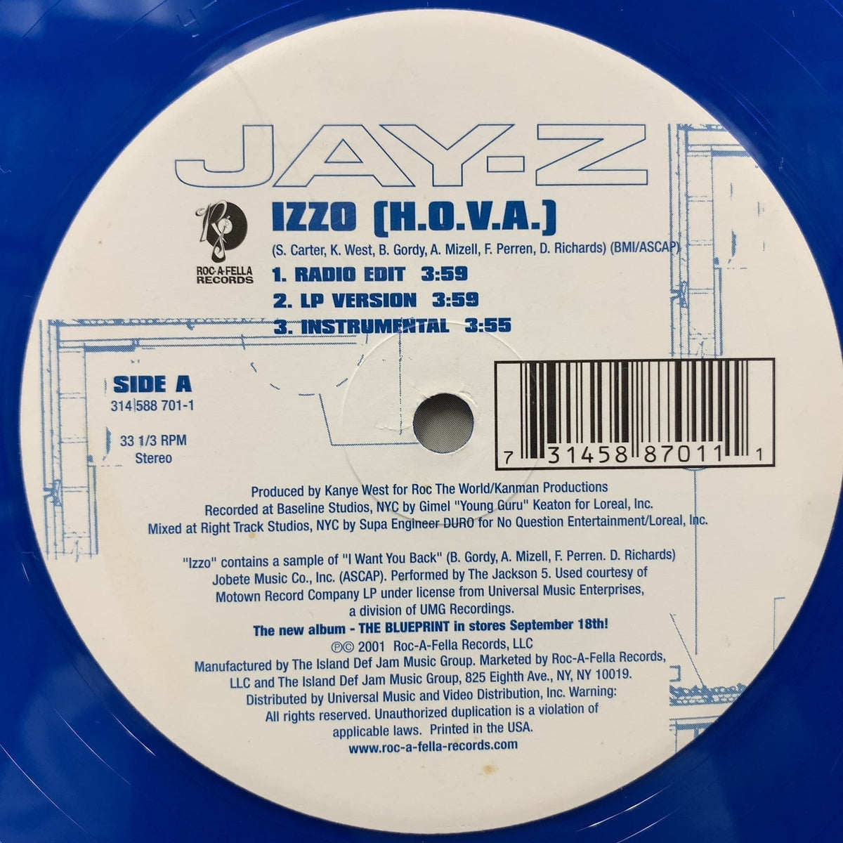 JAY-Z / Izzo (H.O.V.A) / You Don't Know (314 588 701-1, 12inch) Blue v ...