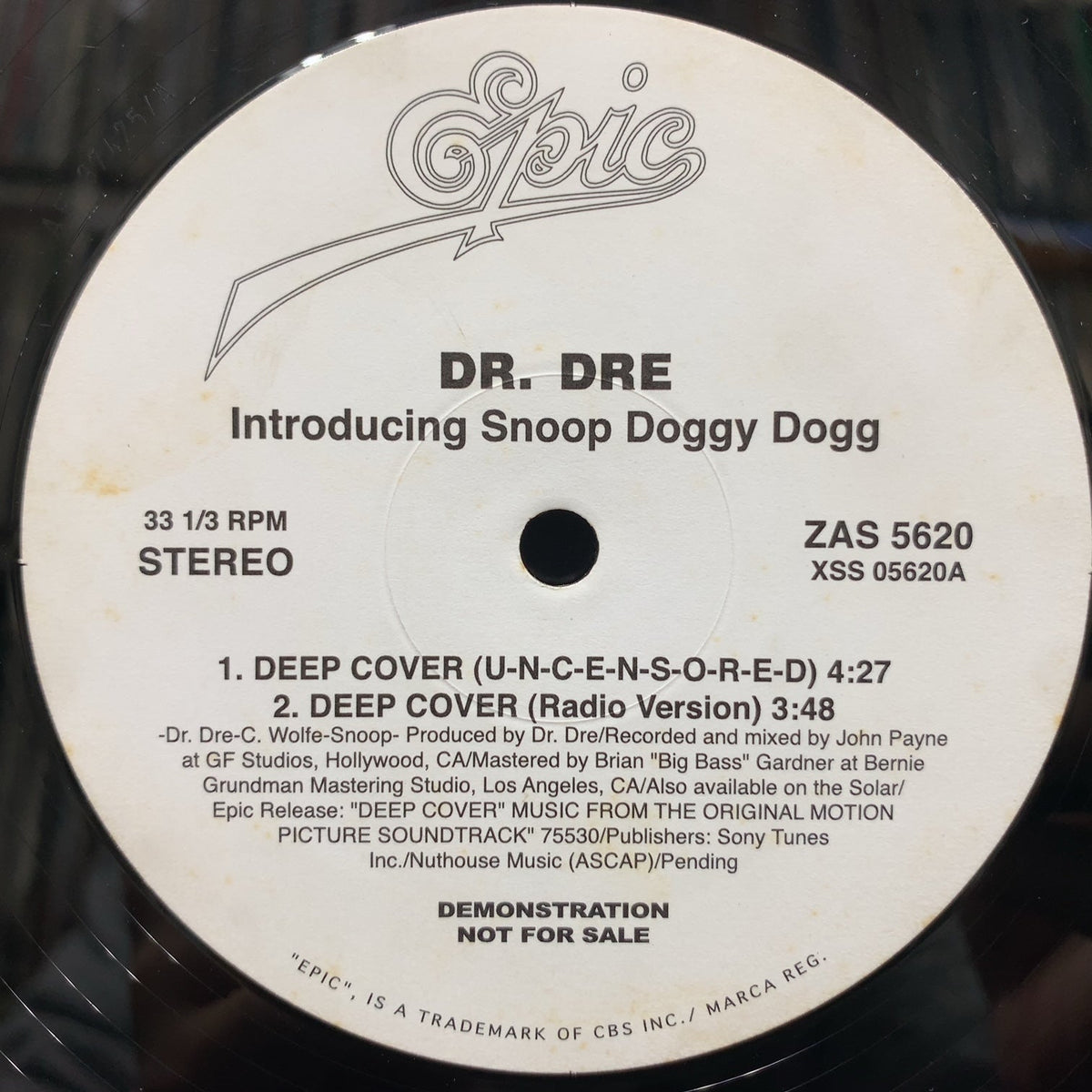 DR. DRE / Deep Cover (ZAS 5620, 12inch) Reissue – TICRO MARKET