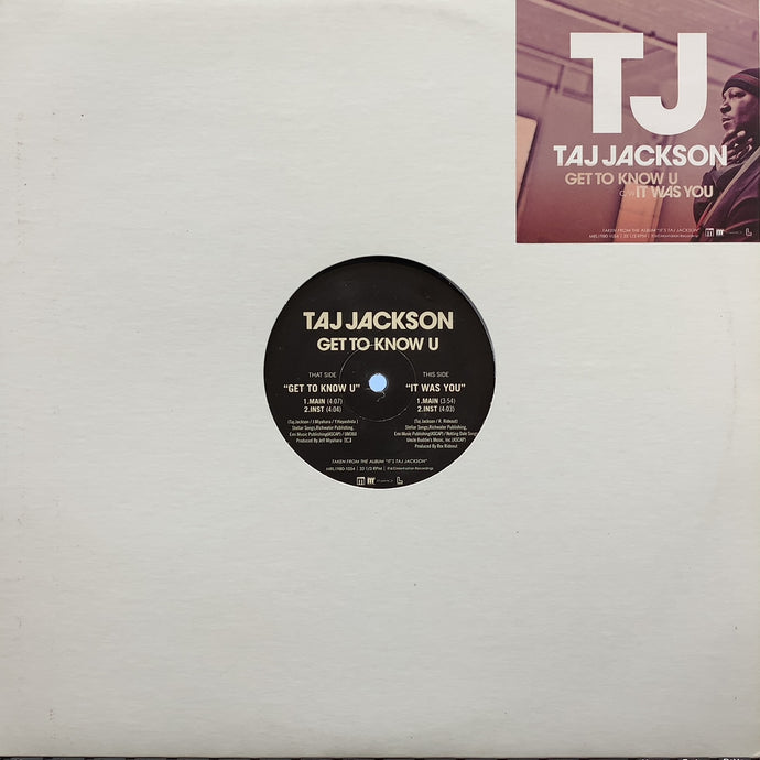 TAJ JACKSON / Get To Know U (MRL1980-1054, 12inch) – TICRO MARKET