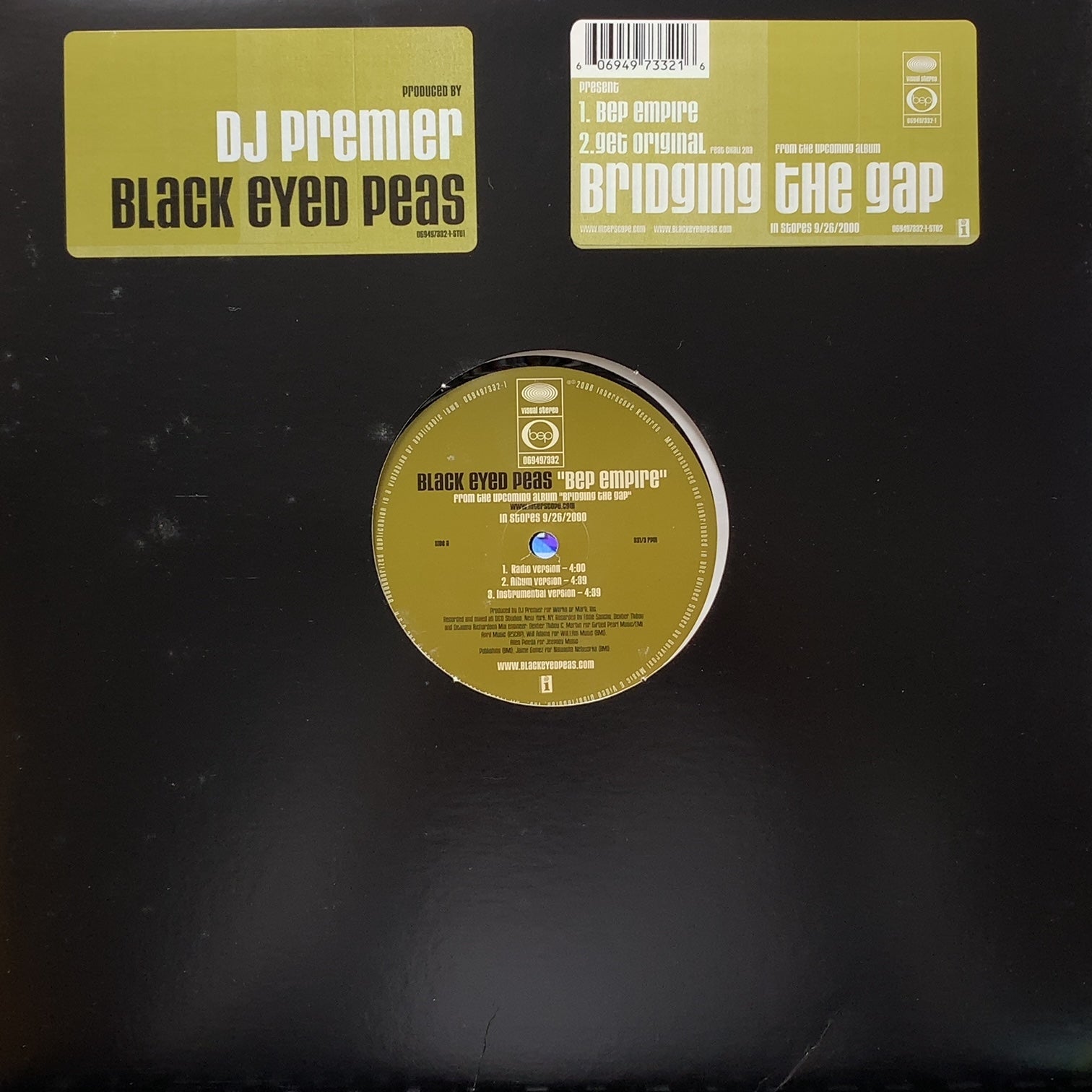 BLACK EYED PEAS / BEP Empire / Get Original (069497332-1-ST01, 12inch ...