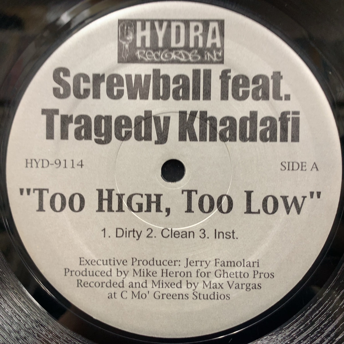 SCREWBALL / Too High, Too Low / Real Niggaz (HYD-9114, 12inch) – TICRO ...