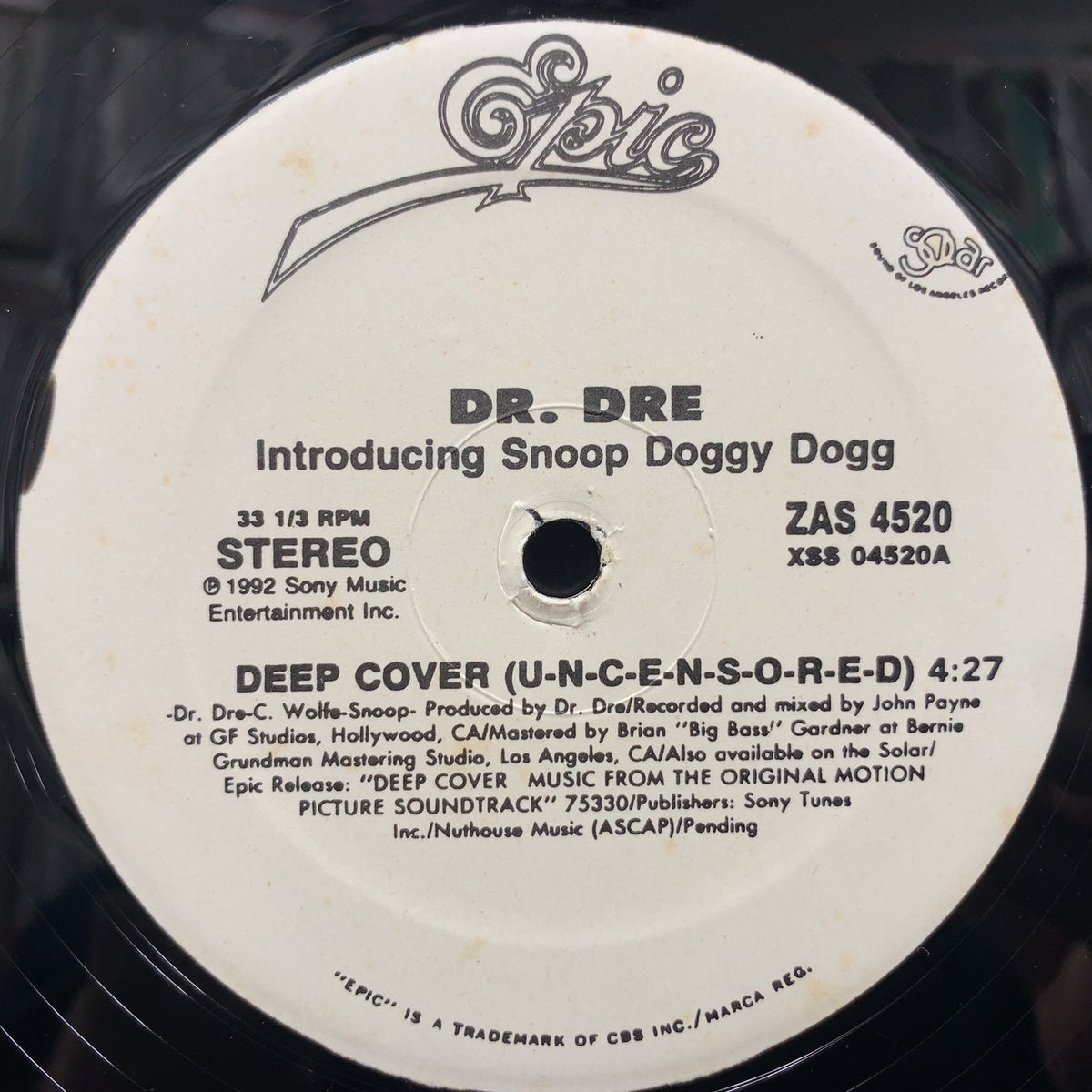 DR. DRE / Deep Cover (ZAS 4520, 12inch) Reissue – TICRO MARKET