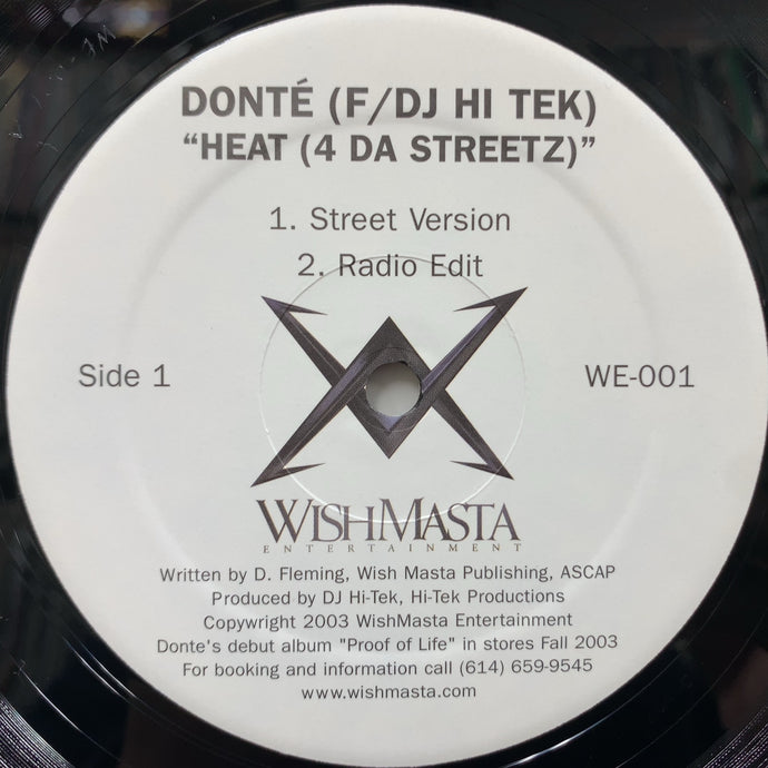 DONTE / Heat (4 Da Streetz) WE-001, 12inch – TICRO MARKET