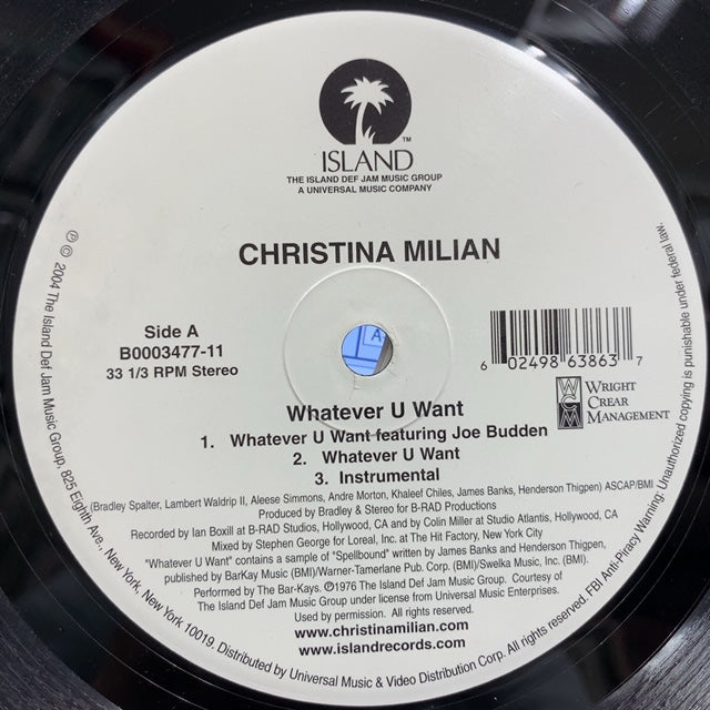 CHRISTINA MILIAN / WHATEVER U WANT – TICRO MARKET