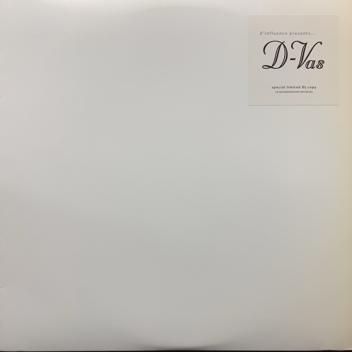 D-INFLUENCE (D'Influence) / Album Sampler – TICRO MARKET