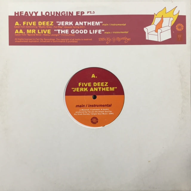 FIVE DEEZ/ MR LIVE / HEAVY LOUNGIN EP PT. 3 – TICRO MARKET