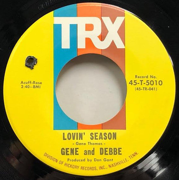 GENE & DEBBE / Lovin' Season / Love Will Give Us Wings – TICRO MARKET