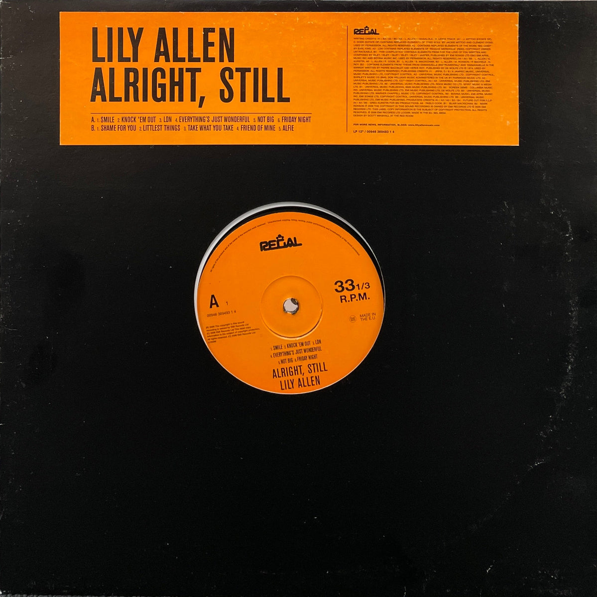 LILY ALLEN / Alright, Still (inc. Smile)(Regal, 00946 369493 1 4, LP ...