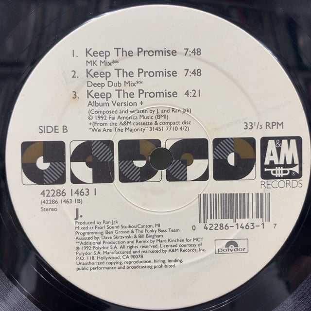 J. / Keep The Promise (12inch) – TICRO MARKET