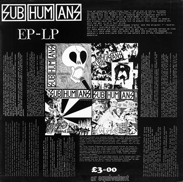 SUBHUMANS / EP-LP – TICRO MARKET