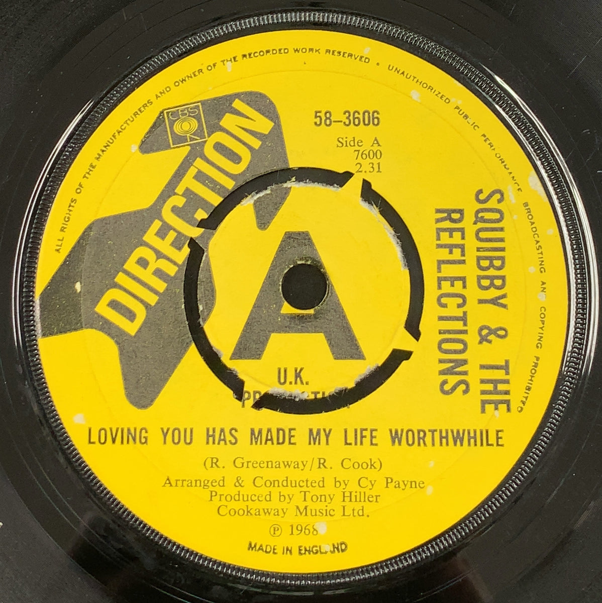 SQUIBBY & THE REFLECTIONS / Loving You Has Made My Life Worthwhile ...