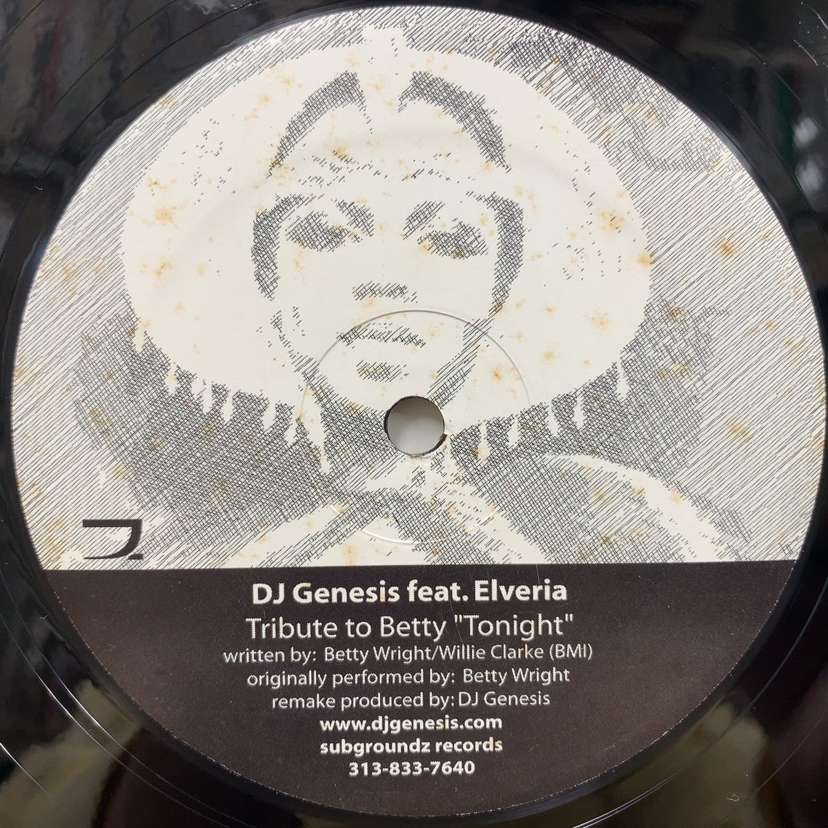 DJ GENESIS / Tribute To Betty "Tonight" (Subgroundz Records, DJG-1, 12 ...